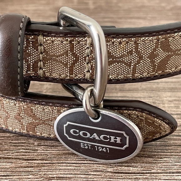 Coach | Dog | Rare Coach Mini Signature Monogram Jacquard Dog Collar ...